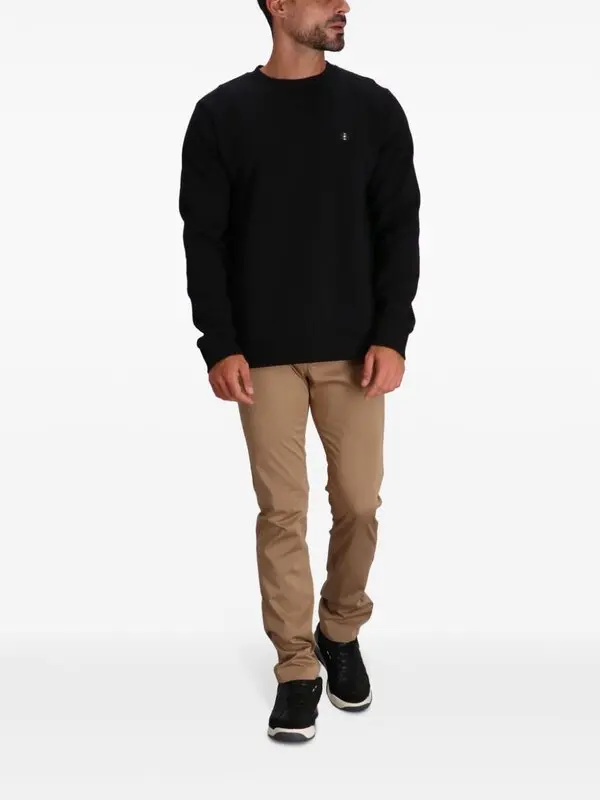 BOSS Logo-patch Crew-neck Sweatshirt - Black