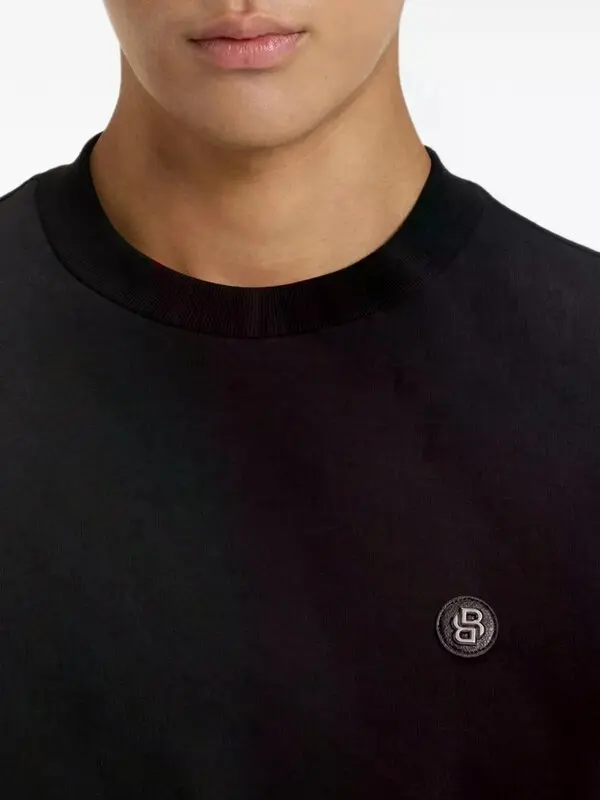BOSS Logo Patch Crewneck Sweatshirt - Black