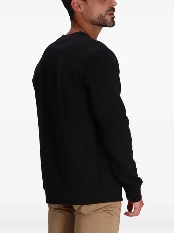 BOSS Logo-patch Crew-neck Sweatshirt - Black