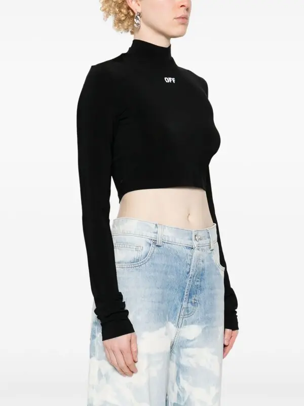 Off-White Logo-print Cropped T-shirt
