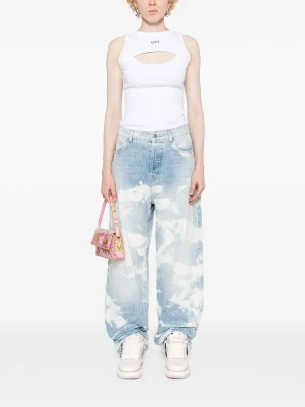 Off-White Layered Ribbed Top