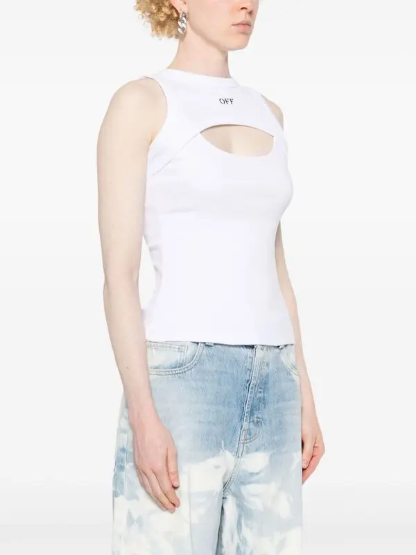 Off-White Layered Ribbed Top