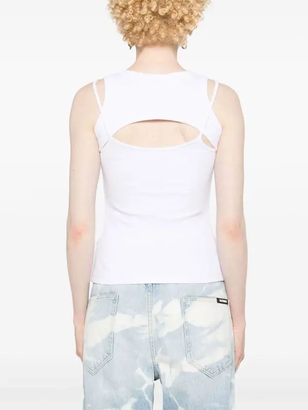 Off-White Layered Ribbed Top