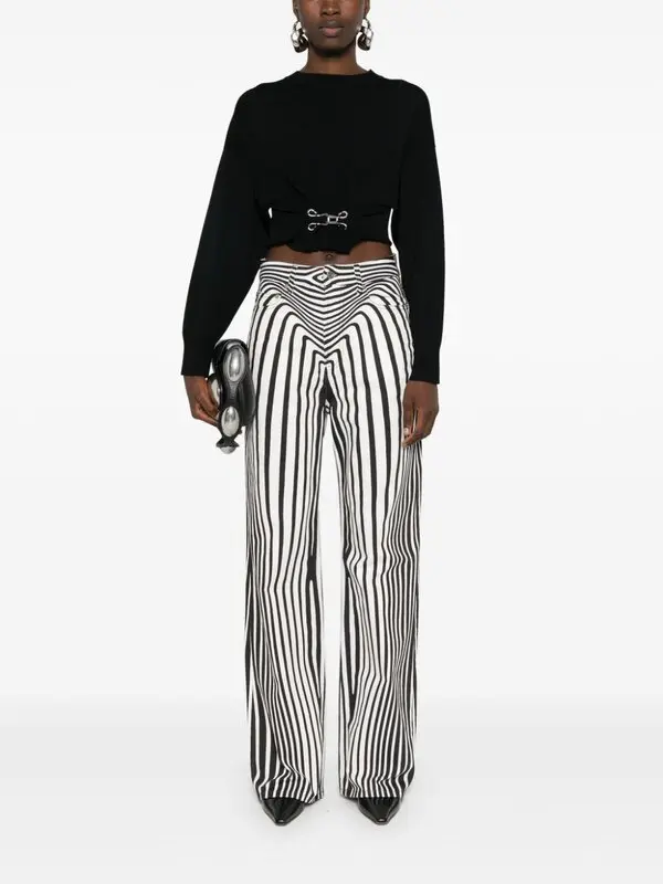 Moschino Hook-detail Cropped Sweatshirt