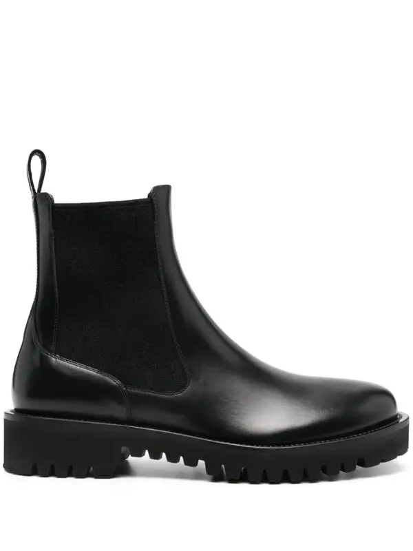 Valentino Garavani Toile Iconographe Leather Chelsea Boots