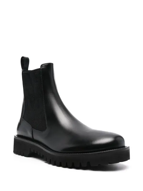 Valentino Garavani Toile Iconographe Leather Chelsea Boots