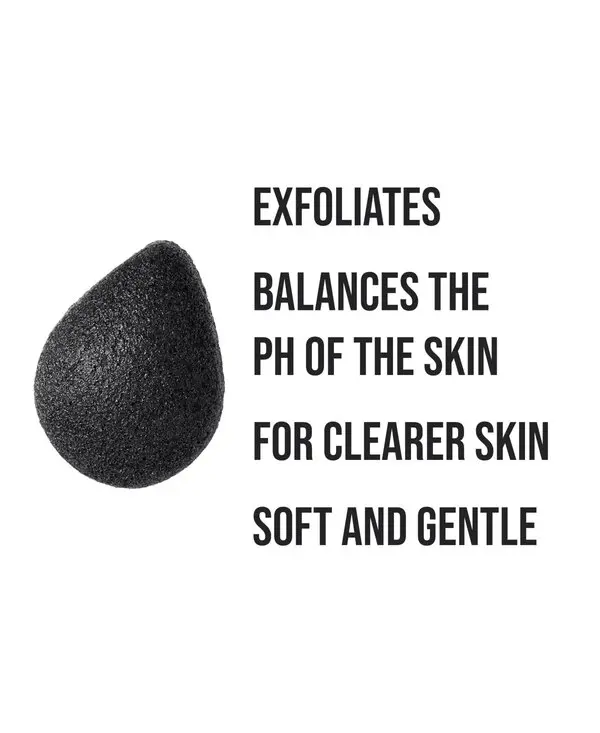 PURSONIC Natural Bamboo Charcoal Konjac Sponge 10-pack