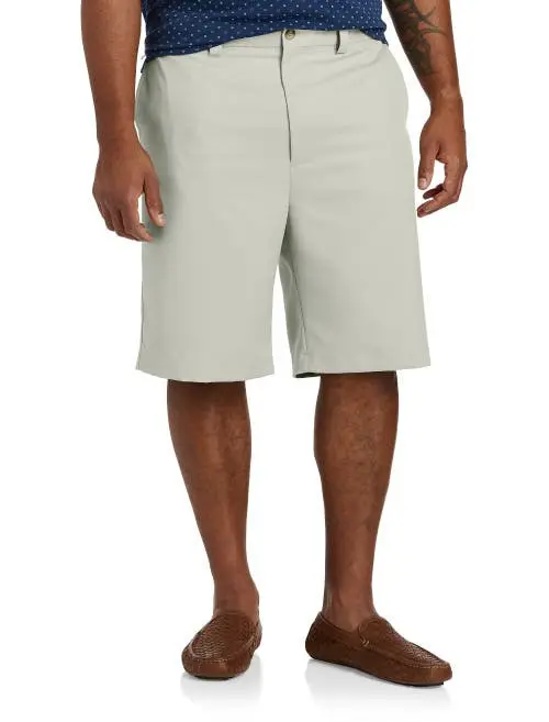 OAK HILL BY DXL Microfiber Shorts - Khaki