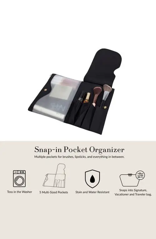 KUSSHI Makeup Pocket Organizer - Black