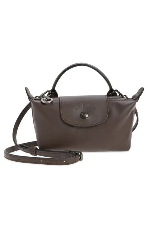 Longchamp Le Pliage Xtra Leather Clutch - Mocha