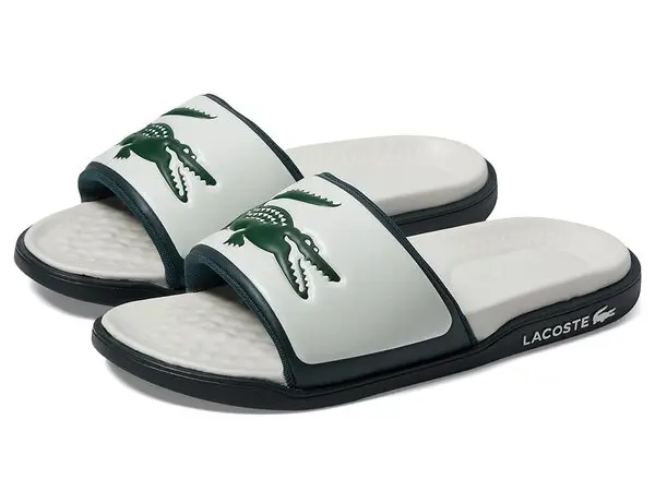 Lacoste Serve Slide Dual Sandals In Beige - 30% Off  display picture 1
