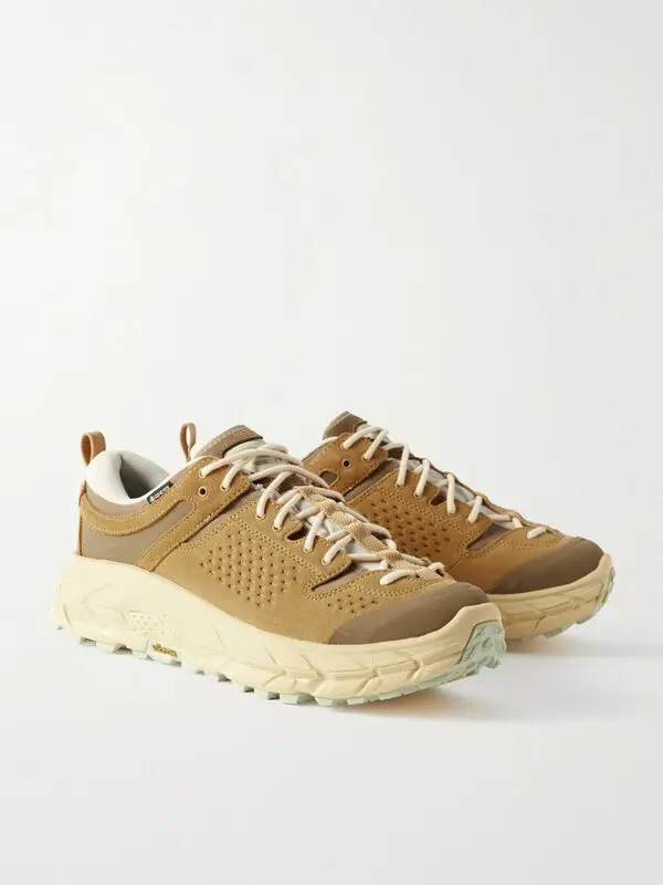 HOKA® Mesh-trimmed Suede Sneakers