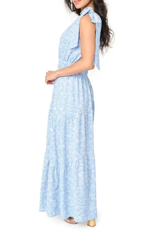 GIBSONLOOK Maya One-shoulder Asymmetric Tiered Maxi Dress