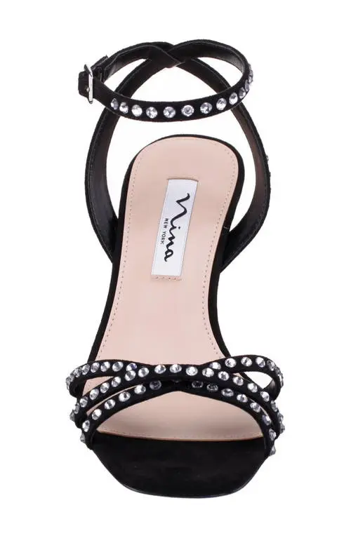Nina Laura Ankle Strap Sandal - Black