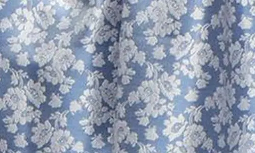Dessy Collection Floral Jacquard Corset Bodice Gown - Chambray