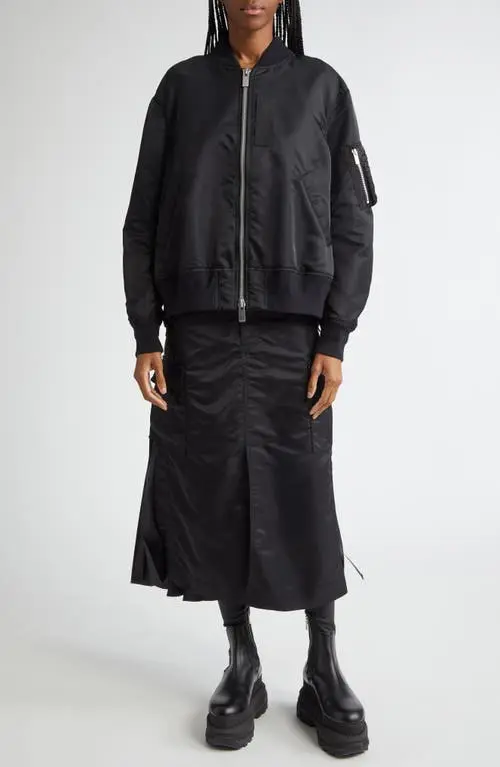 Sacai Nylon Twill Bomber Jacket - Black