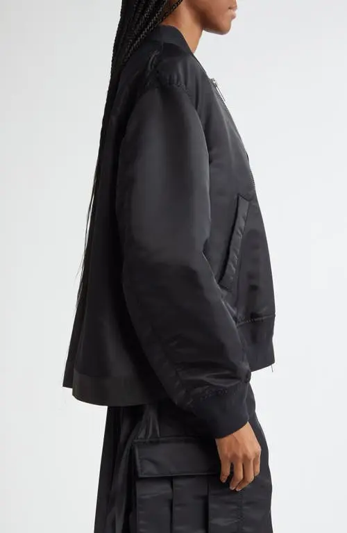 Sacai Nylon Twill Bomber Jacket - Black