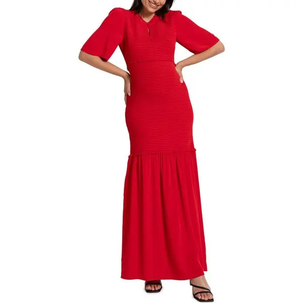 modest satin maxi evening dress product info and reviews Wireless EcoFabric Maternity Nursing Nightgown - OUTLET main image 0