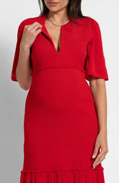 knee length dresses for ladies Coral Owling Away Maternity 