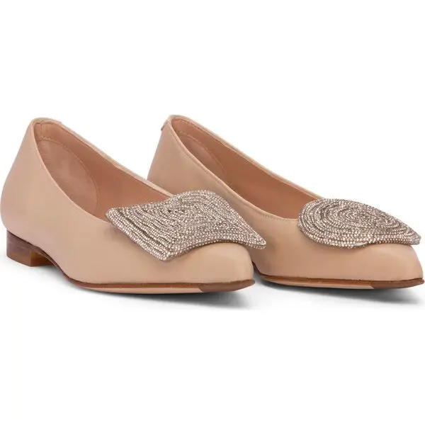 BEAUTIISOLES Bonnie Pointed-toe Ballet Flat - Beige