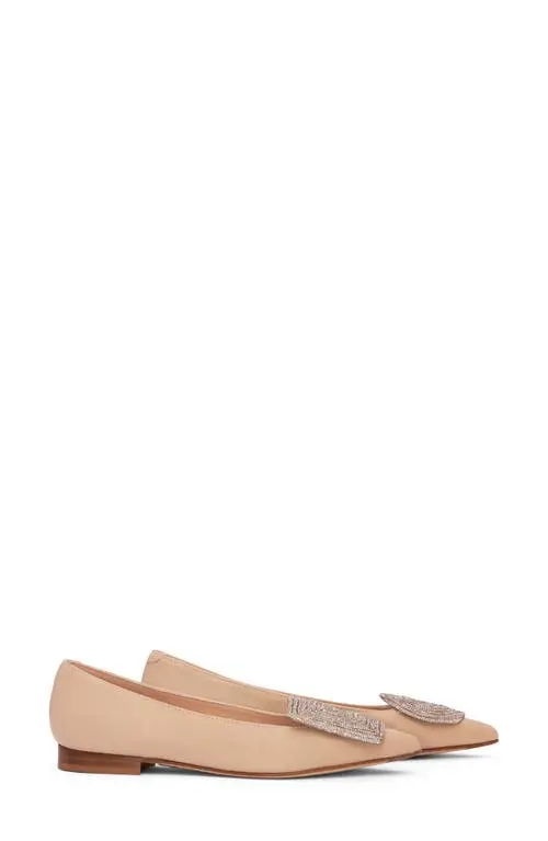 BEAUTIISOLES Bonnie Pointed-toe Ballet Flat - Beige