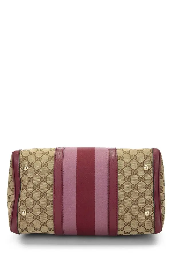 Gucci Original Gg Canvas Web Boston Bag