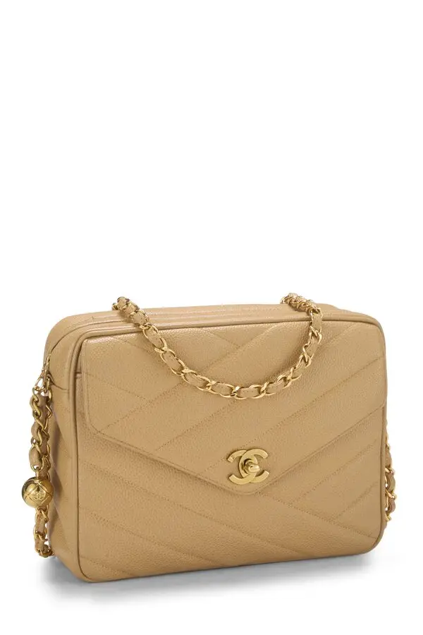 Chanel Quilted Caviar Envelope Camera Bag