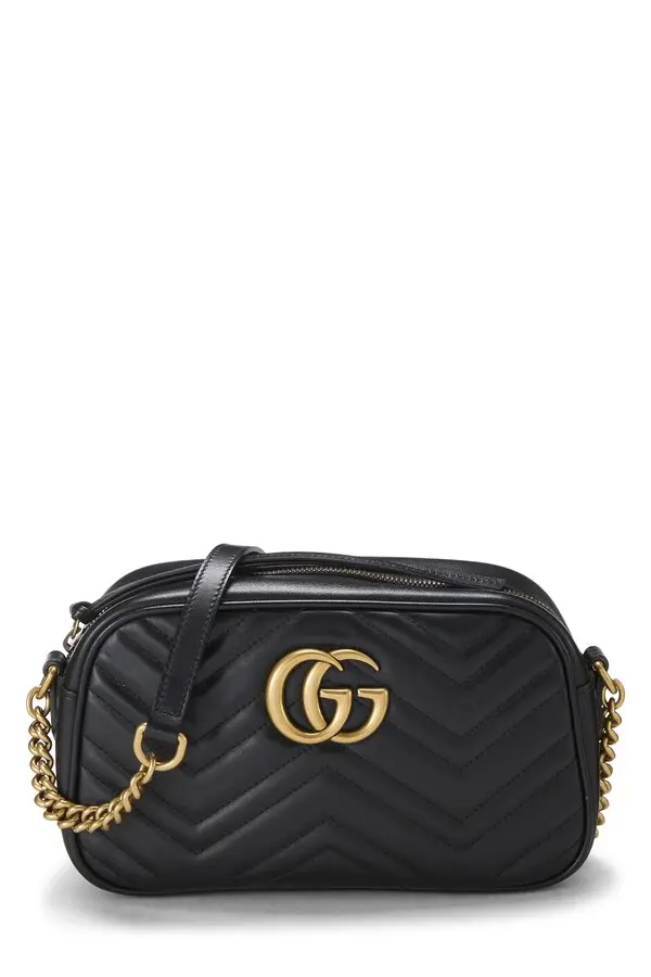 Gucci Leather Gg Marmont Crossbody Bag