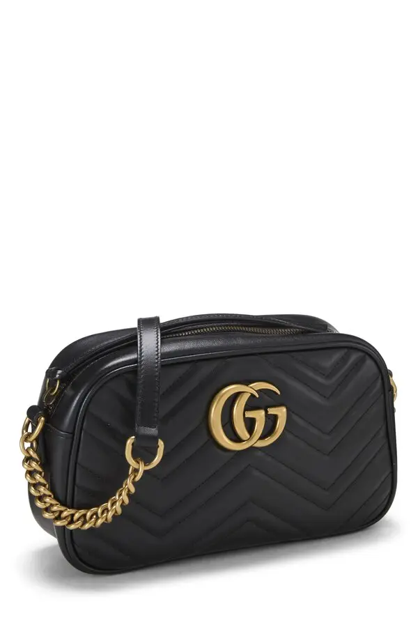 Gucci Leather Gg Marmont Crossbody Bag