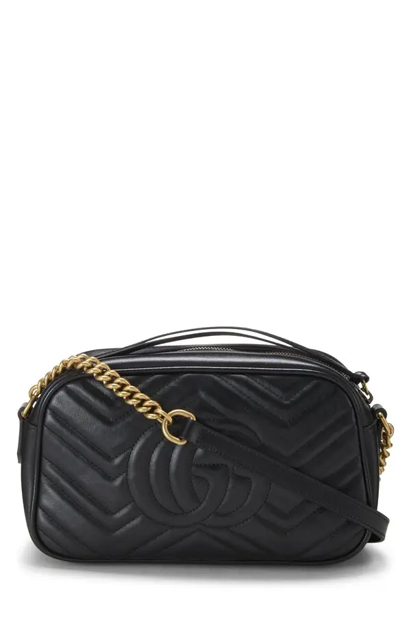 Gucci Leather Gg Marmont Crossbody Bag