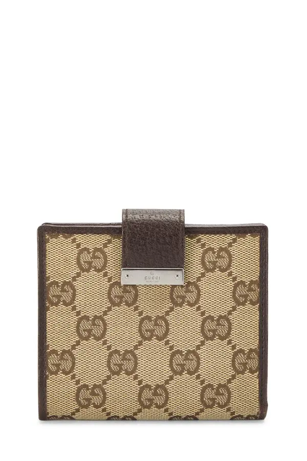 Gucci Original Gg Canvas Compact Wallet - Brown