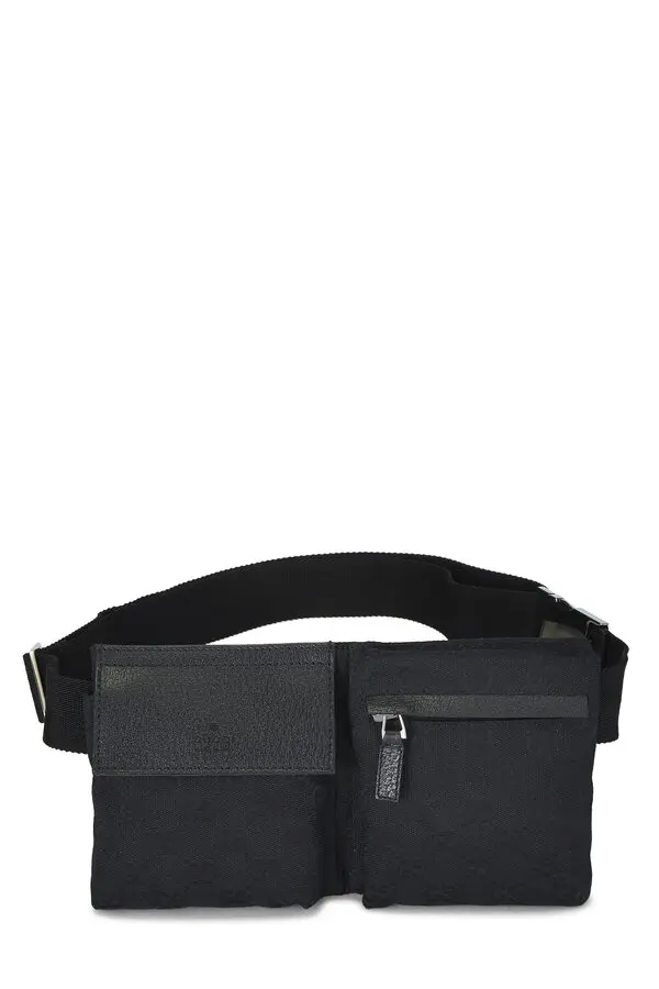 Gucci Gg Double Pocket Waist Pouch - Black