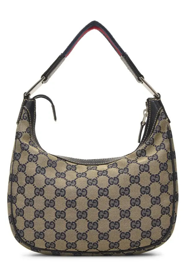 Gucci Gg Canvas Hobo Bag - Navy