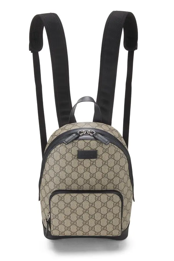 Gucci Gg Supreme Canvas Eden Backpack - Black