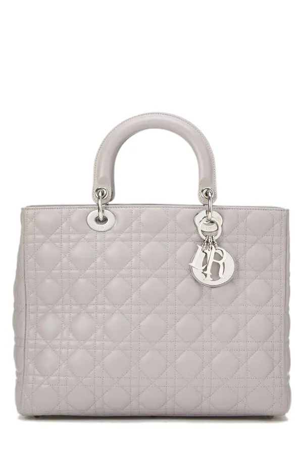 Dior Cannage Quilted Lambskin Lady - Purple