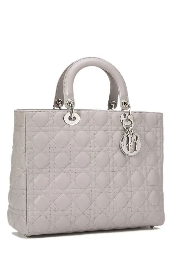 Dior Cannage Quilted Lambskin Lady - Purple