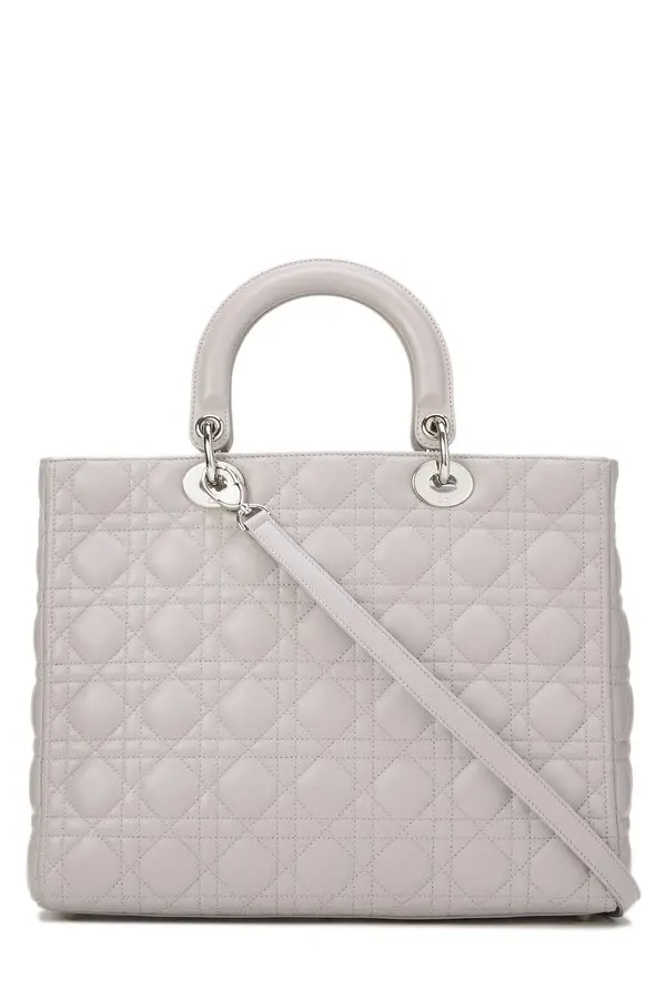 Dior Cannage Quilted Lambskin Lady - Purple