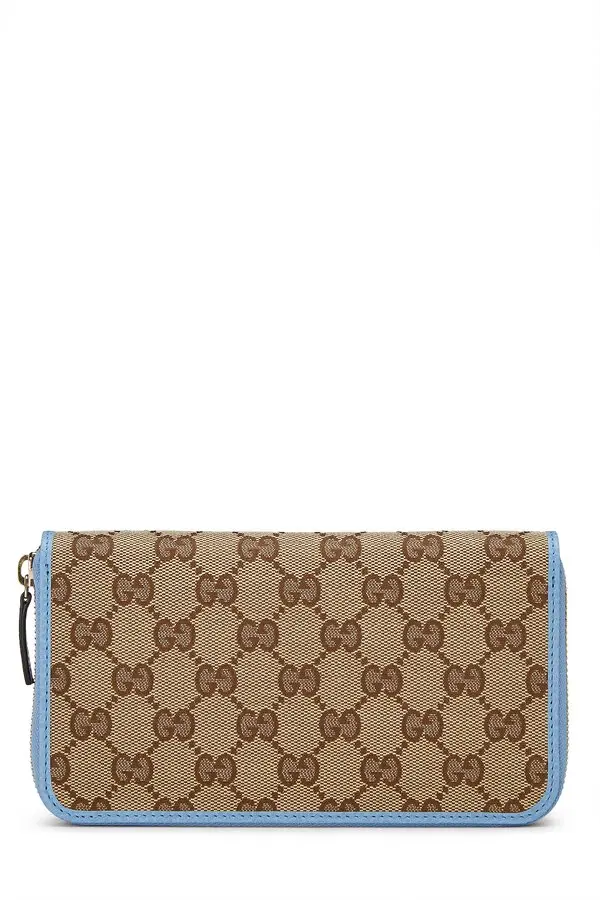 Gucci Original Gg Canvas Zip Around Wallet - Beige