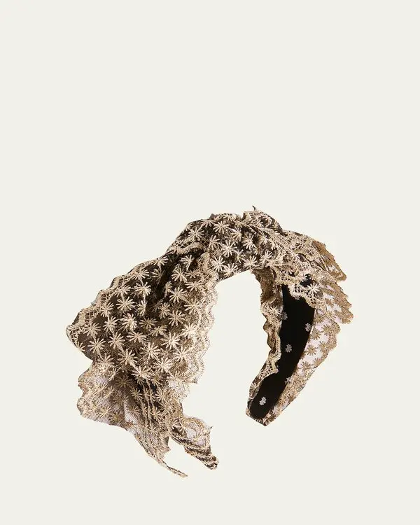Lele Sadoughi lace bow headband Lele Sadoughi Shirley Lace Ribbon Headband | Shopbop main image 3