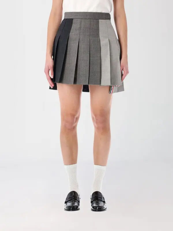 Thom Browne Pleated Skirt - Grey