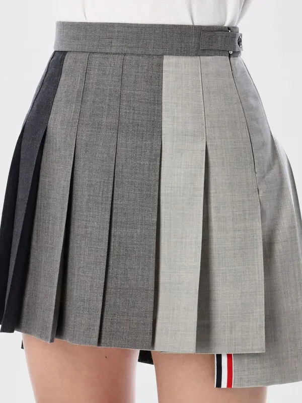 Thom Browne Pleated Skirt - Grey