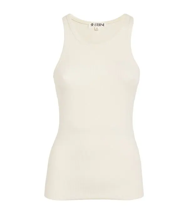 Eterne Cotton-modal Ribbed Tank Top