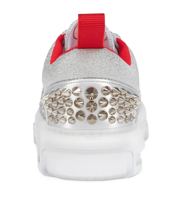 Christian Louboutin Astroloubi Silver Iridescent Red Bottom Sneakers EU 42 US 9 Christian Louboutin Astroloubi Donna Strass Sneakers  main image 3