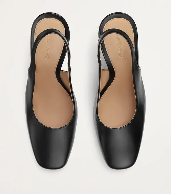 Bottega Veneta Leather Knot Slingback Heels 90