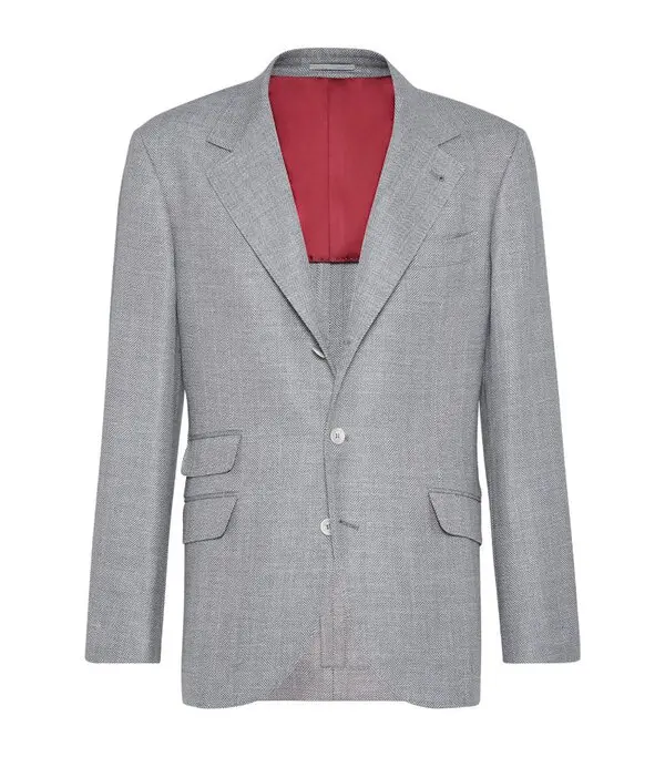 Brunello Cucinelli Comfort Wool-silk-linen Deconstructed Cavallo Blazer