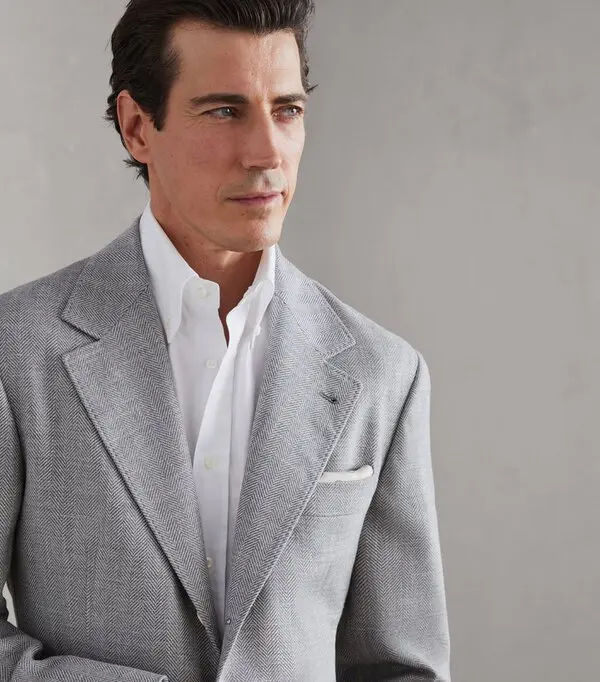 Brunello Cucinelli Comfort Wool-silk-linen Deconstructed Cavallo Blazer