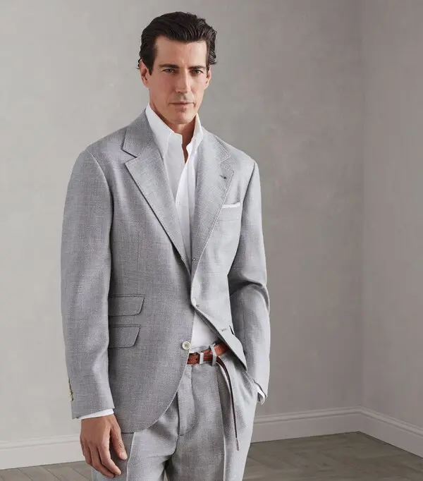 Brunello Cucinelli Comfort Wool-silk-linen Deconstructed Cavallo Blazer
