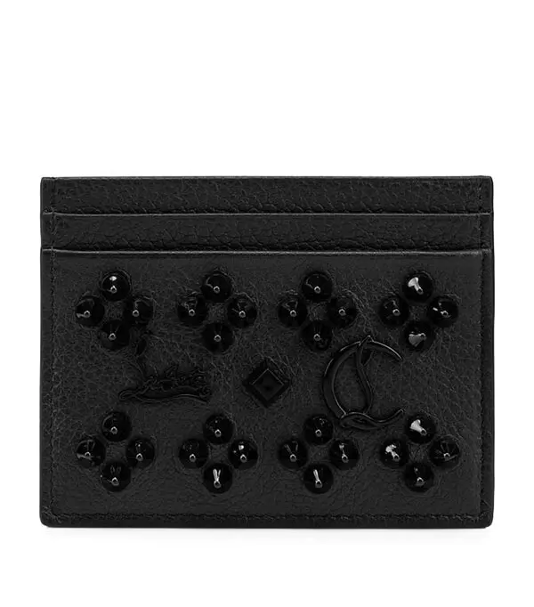 CHRISTIAN LOUBOUTIN Kois Loubinthesky Calfskin Card Holder - Black