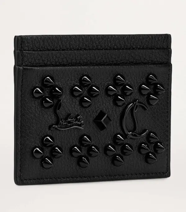 CHRISTIAN LOUBOUTIN Kois Loubinthesky Calfskin Card Holder - Black