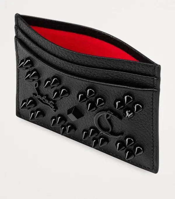 CHRISTIAN LOUBOUTIN Kois Loubinthesky Calfskin Card Holder - Black